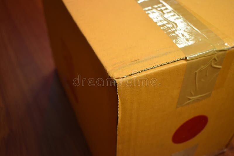 Brown Box Packaging for Shipping, Paper Texture Stock Image - Image of ...
