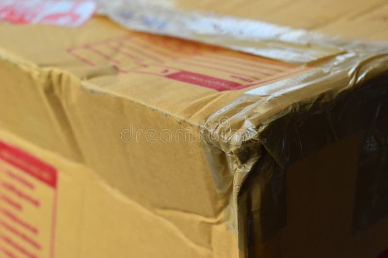 Brown Box Packaging for Shipping, Paper Texture Stock Photo - Image of ...