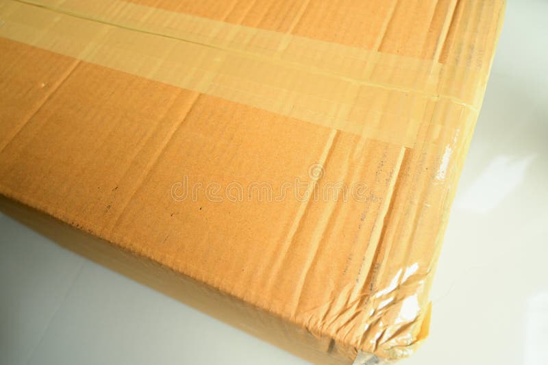 Brown Box Packaging for Shipping, Paper Texture Stock Image - Image of ...