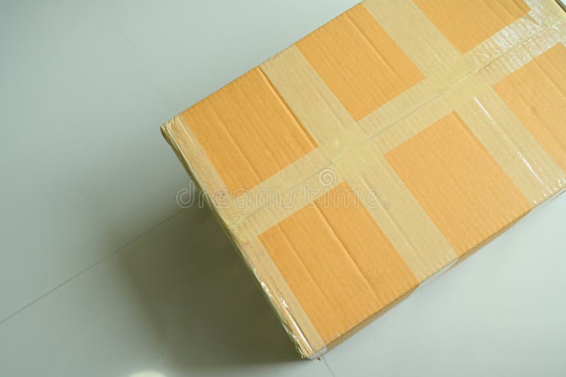 Brown Box Packaging for Shipping, Paper Texture Stock Photo - Image of ...