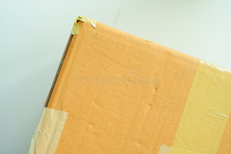 Brown Box Packaging for Shipping, Paper Texture Stock Image - Image of ...