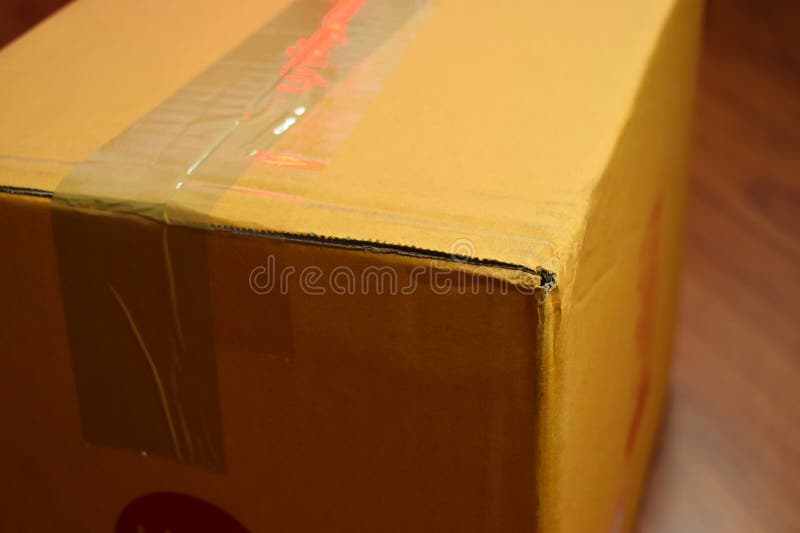 Brown Box Packaging for Shipping, Paper Texture Stock Photo - Image of ...