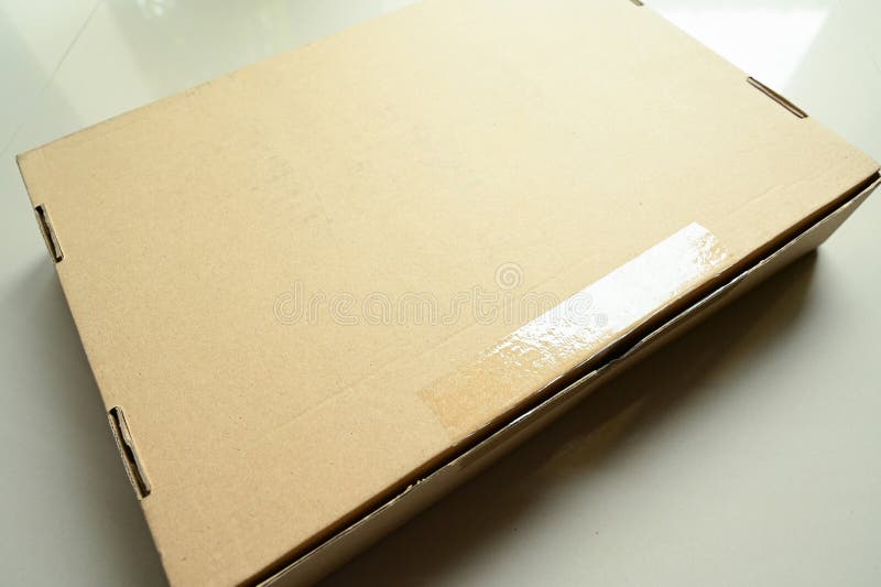 Brown Box Packaging for Shipping, Paper Textured Stock Image - Image of ...