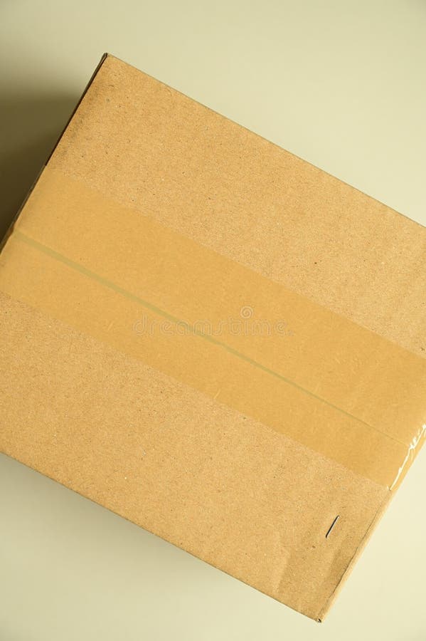 Brown Box Packaging for Shipping, Paper Texture Stock Photo - Image of ...