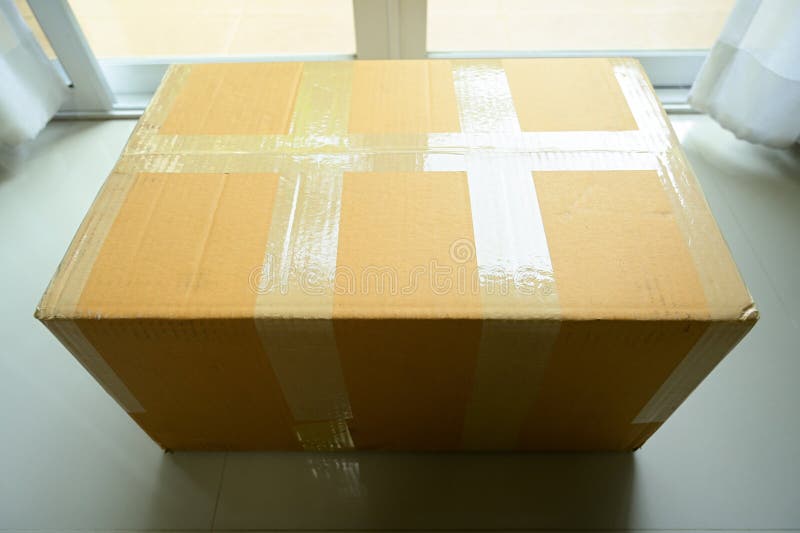 Brown Box Packaging for Shipping, Paper Textured Stock Photo - Image of ...