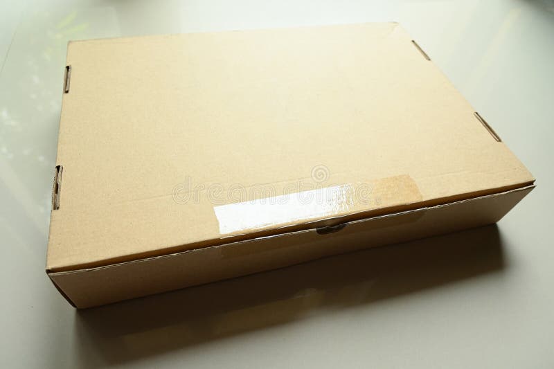 Brown Box Packaging for Shipping, Paper Textured Stock Image - Image of ...