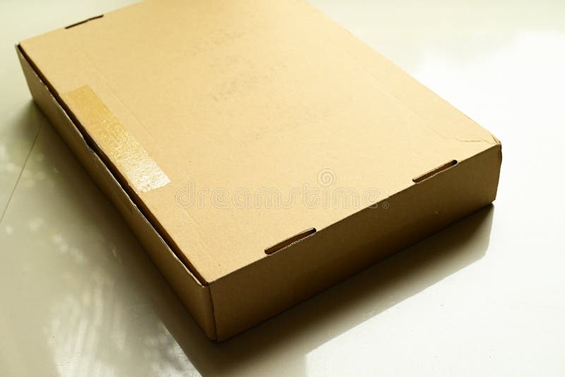 Brown Box Packaging for Shipping, Paper Textured Stock Image - Image of ...