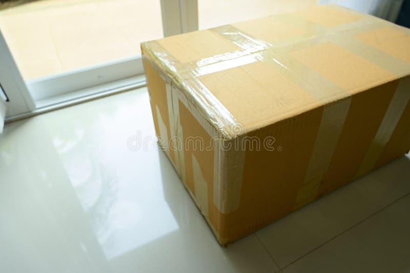 Brown Box Packaging for Shipping, Paper Textured Stock Photo - Image of ...