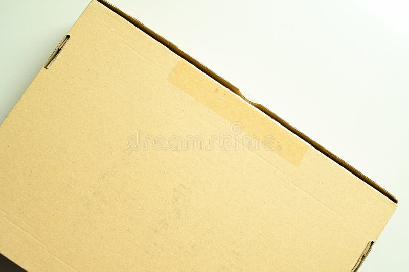 Brown Box Packaging for Shipping, Paper Textured Stock Image - Image of ...