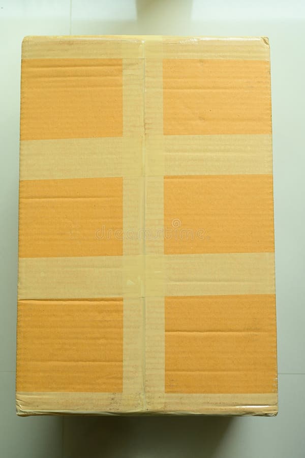 Brown Box Packaging for Shipping, Paper Textured Stock Image - Image of ...