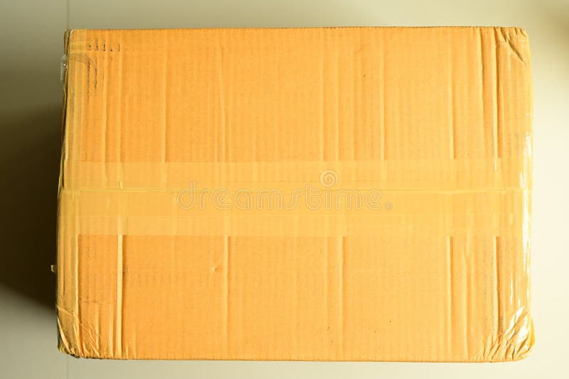 Brown Box Packaging for Shipping, Paper Textured Stock Image - Image of ...