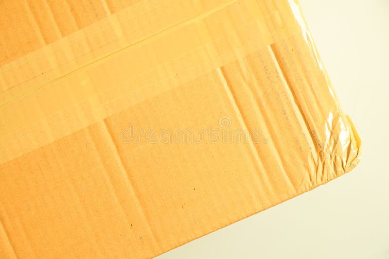 Brown Box Packaging for Shipping, Paper Textured Stock Image - Image of ...