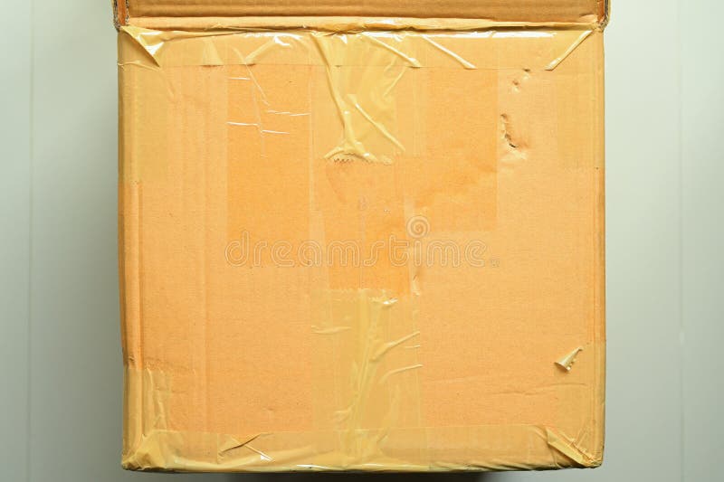 Brown Box Packaging for Shipping, Paper Textured Stock Image - Image of ...