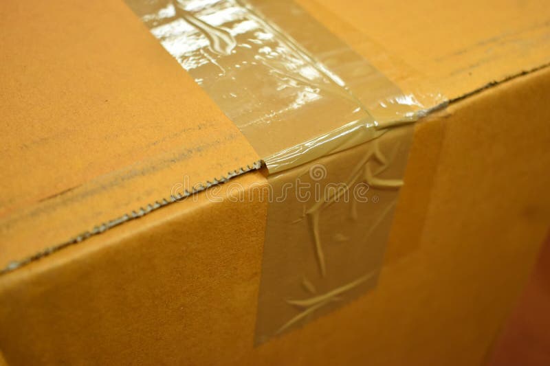 Brown Box Packaging for Shipping, Paper Textured Stock Photo - Image of ...