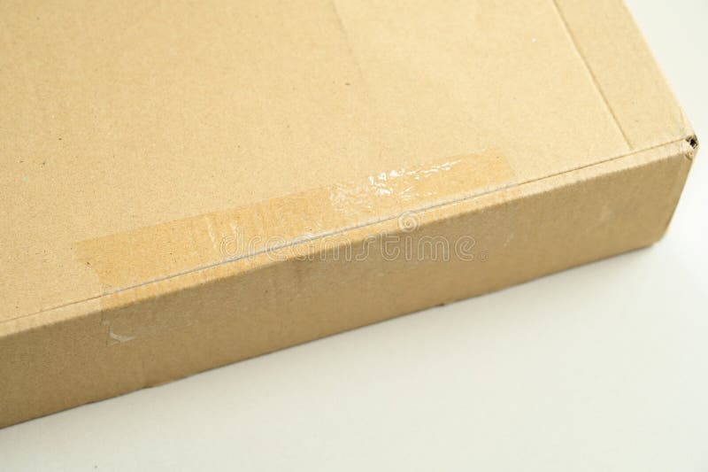 Brown Box Packaging for Shipping, Paper Textured Stock Image - Image of ...