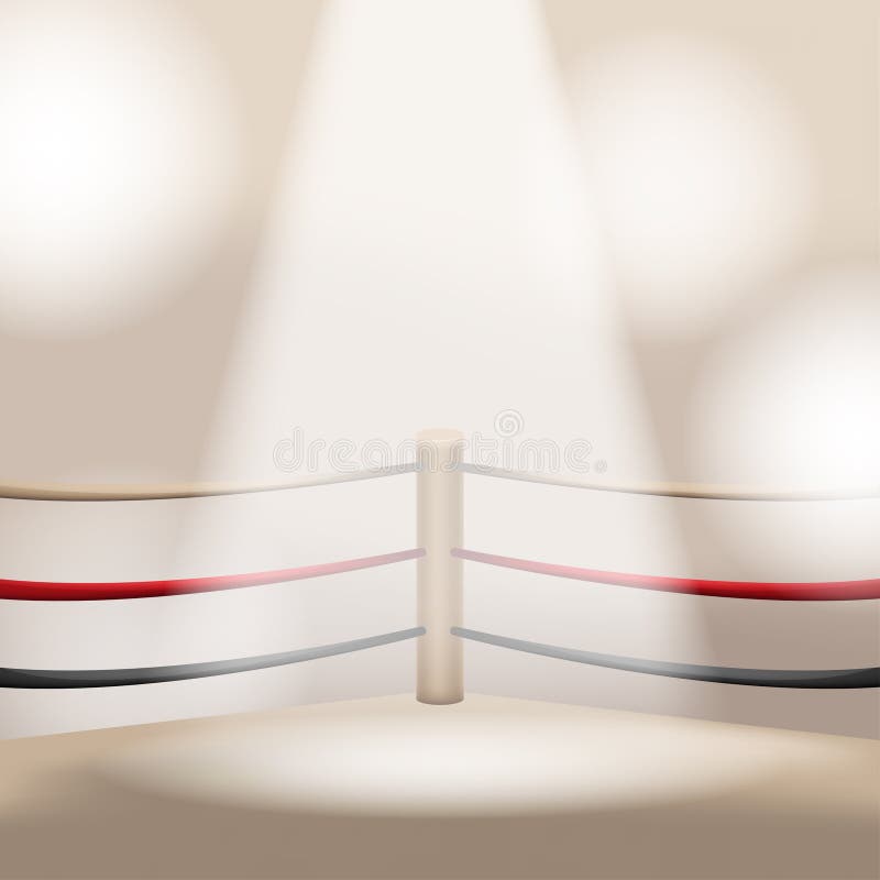 Brown Boxing Light Empty Stage Vector Stock Vector - Illustration of ...