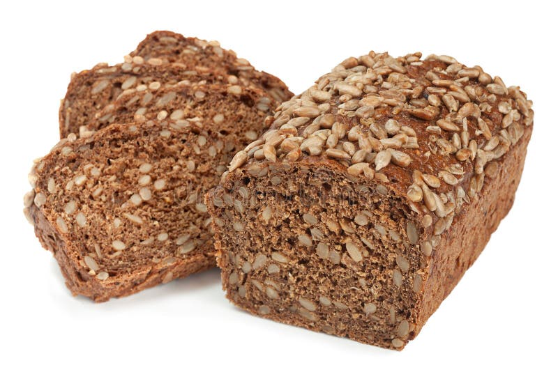 Brown Bread Bun with Sunflower Stock Image - Image of white, food ...