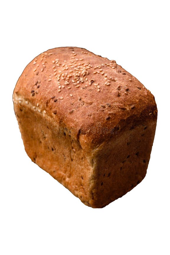 Brown Bread with Grains and Seeds Stock Photo - Image of homemade ...