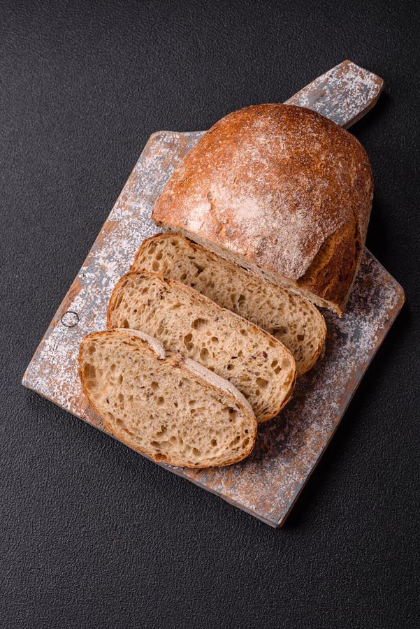 Brown Bread with Seeds and Grains for Sandwiches Stock Image - Image of ...