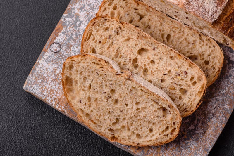 Brown Bread with Seeds and Grains for Sandwiches Stock Photo - Image of ...