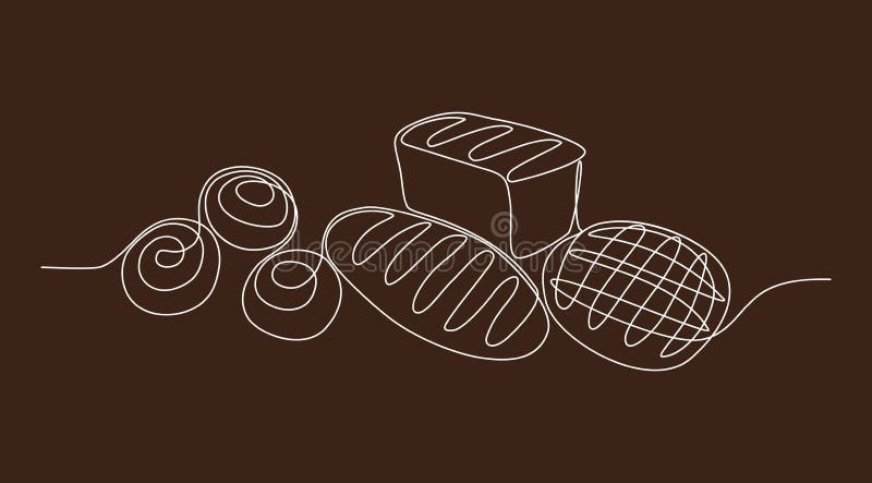 Brown bread set stock vector. Illustration of bread - 154790906