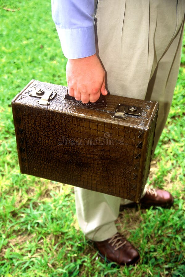 Brown Breifcase stock photo. Image of retro, moving, briefcase - 356806