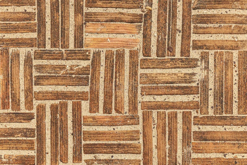 Brick Floor Texture Background. Brickwork or Stonework Flooring ...