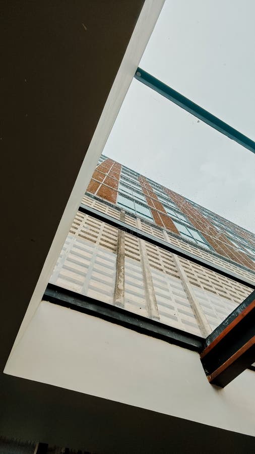Brown Building from Below the Windows Stock Image - Image of city ...