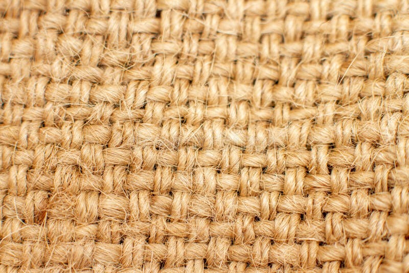 Brown Burlap Background. Macro of Natural Rag Cloth Texture Stock Image ...
