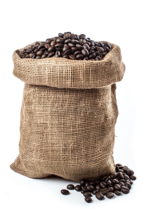 Brown Burlap Coffee Bag stock photo. Image of crop, coffee - 366966352