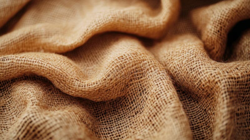 Brown Burlap Fabric Texture Close Up Stock Illustration - Illustration ...