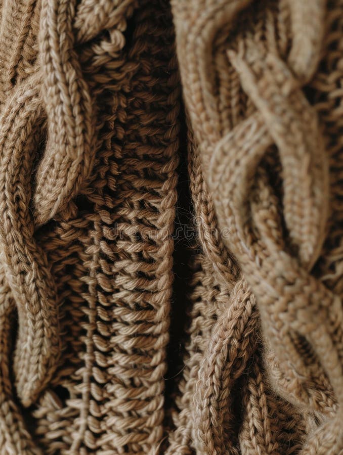Brown Cable Knit Sweater stock image. Image of knitwear - 372500019
