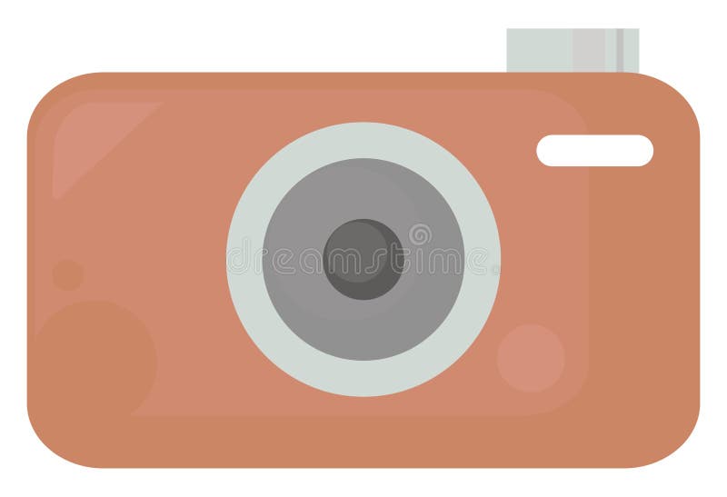 Brown Camera Illustration. Photography Flat Icon Stock Vector ...