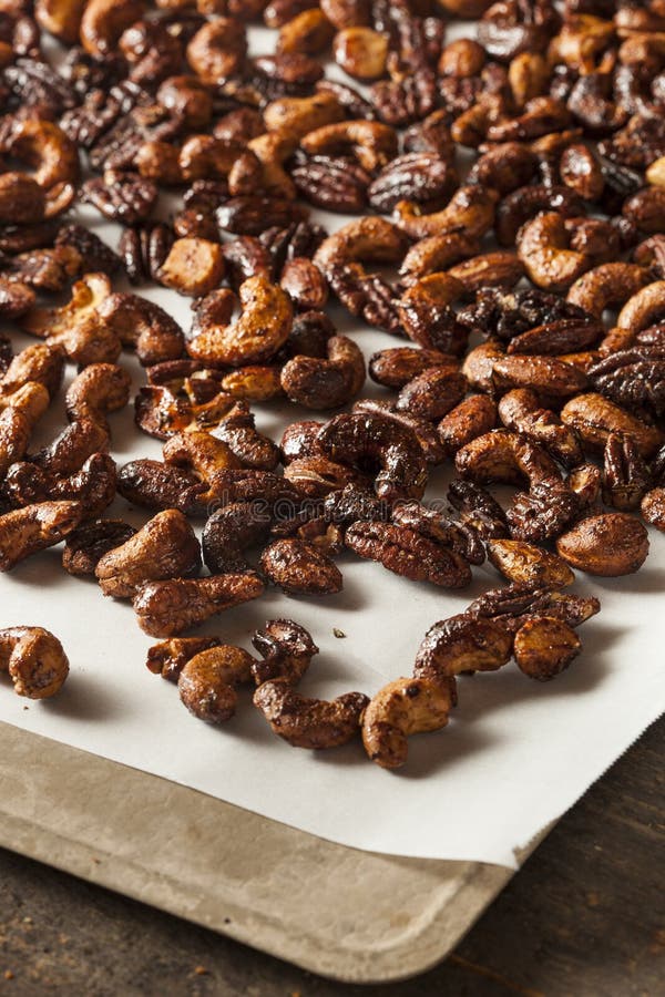 Brown Candied Caramelized Nuts Stock Photo - Image of healthy ...