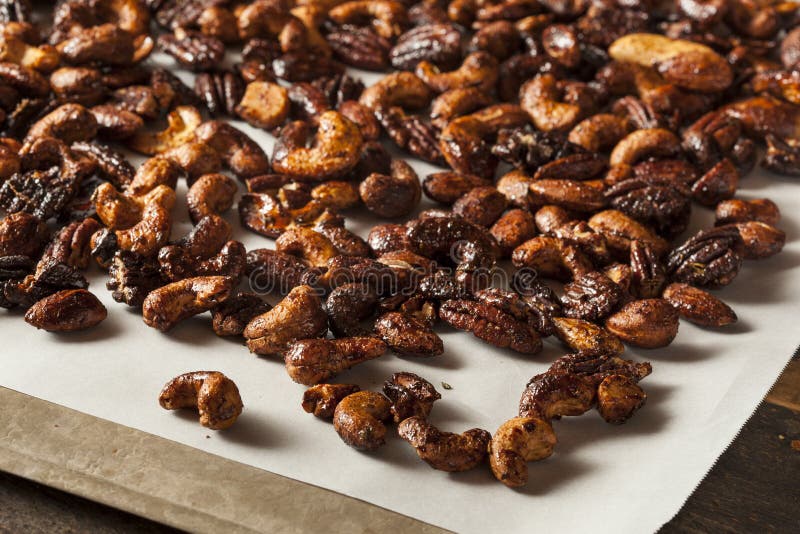 Brown Candied Caramelized Nuts Stock Image - Image of almonds, sweet ...