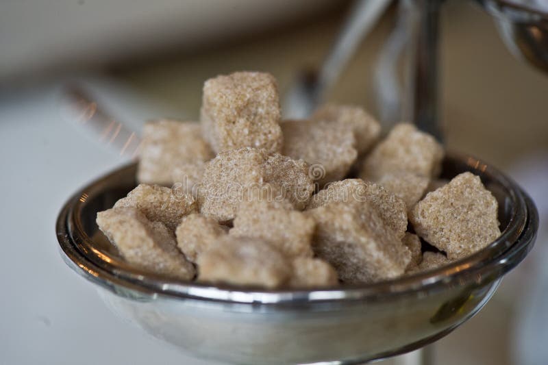 Brown Cane Sugar Crystalline Lump Sweet Sugar Closeup Stock Image ...