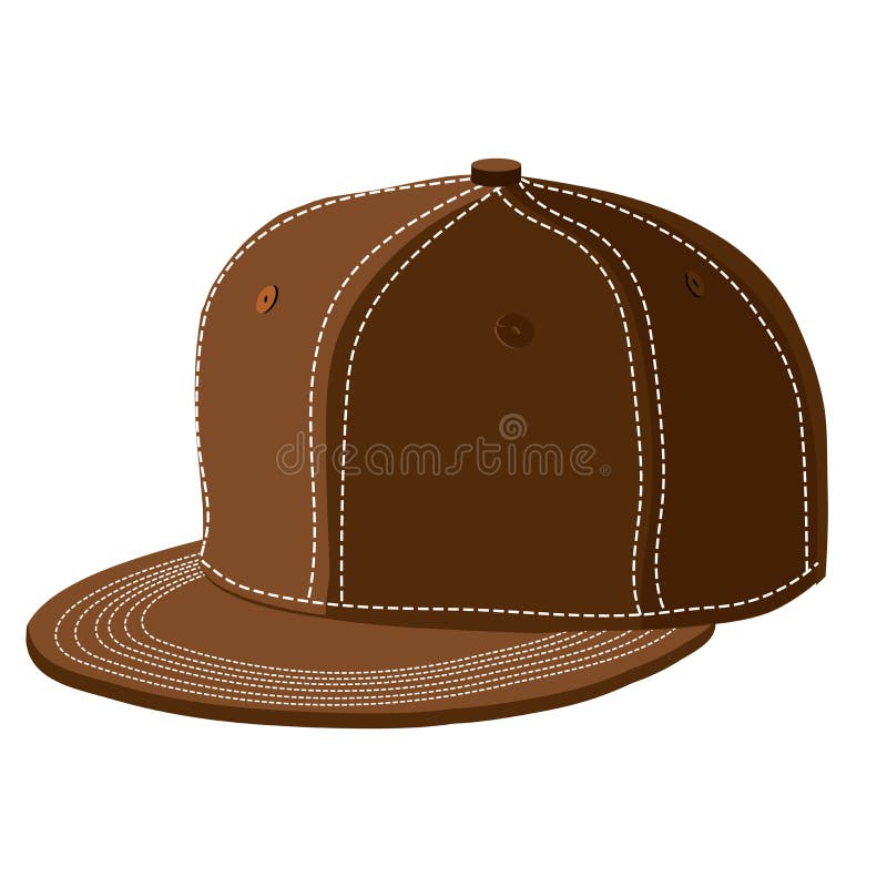 Baseball brown cap stock illustration. Illustration of back - 54227020