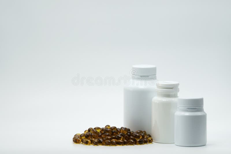 Red and Brown Capsule with Medicine Stock Image - Image of care ...