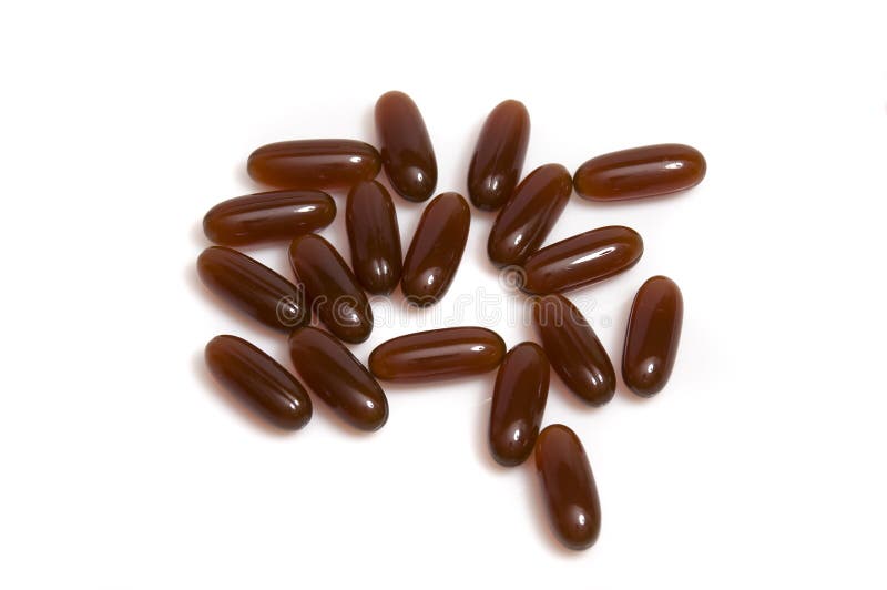 Brown capsules stock image. Image of white, health, stack - 13146793
