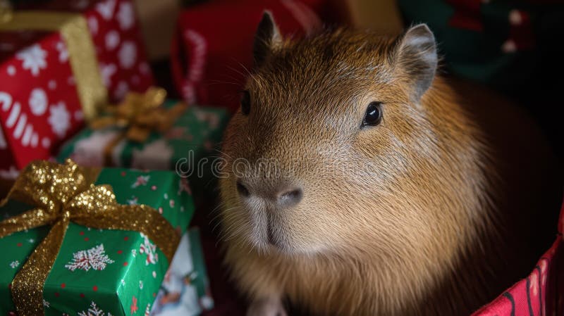 A brown capybara is stock illustration. Illustration of horoscope ...