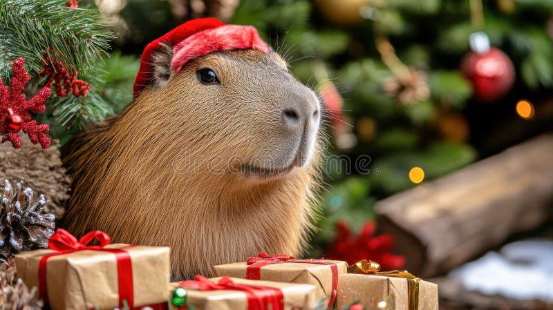 A brown capybara is stock image. Image of celebrate - 349228917