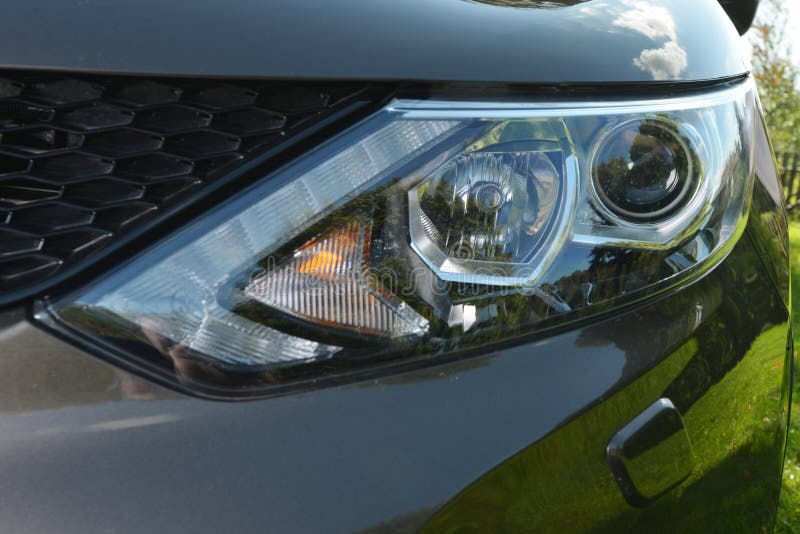 Brown car stock photo. Image of head, beauty, reflection - 73642230