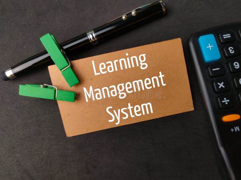 Brown Card with Text Learning Management System. Stock Image - Image of ...