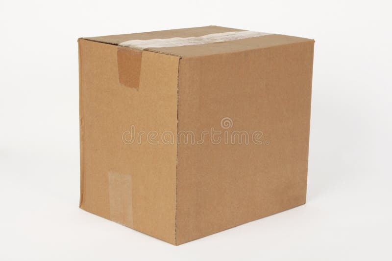 Brown Cardboard Box stock image. Image of dispatch, cardboard - 15631643