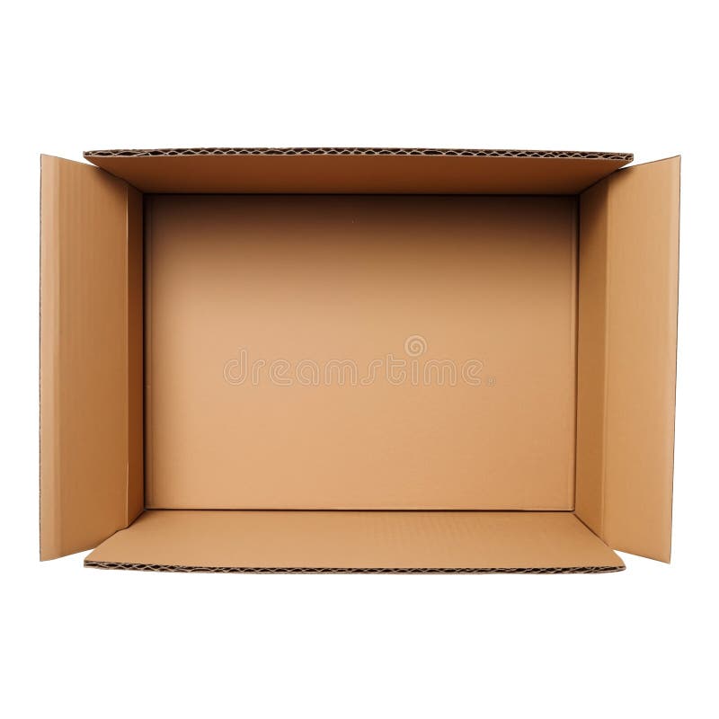 A Brown Cardboard Box that is Being Opened Stock Illustration ...