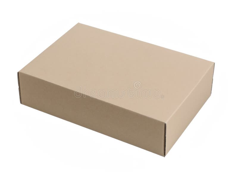 Brown Cardboard Box for Delivery Isolated Stock Image - Image of ...