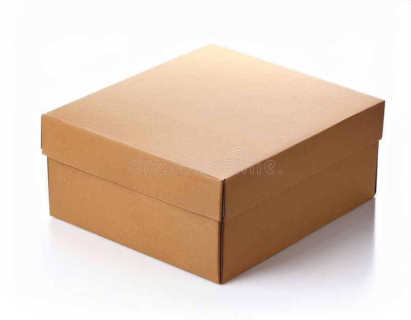 Brown Cardboard Box Isolated on White Stock Photo - Image of deliver ...