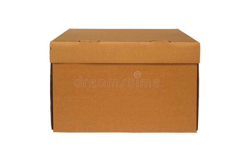 Brown cardboard box stock image. Image of deliver, package - 59030535