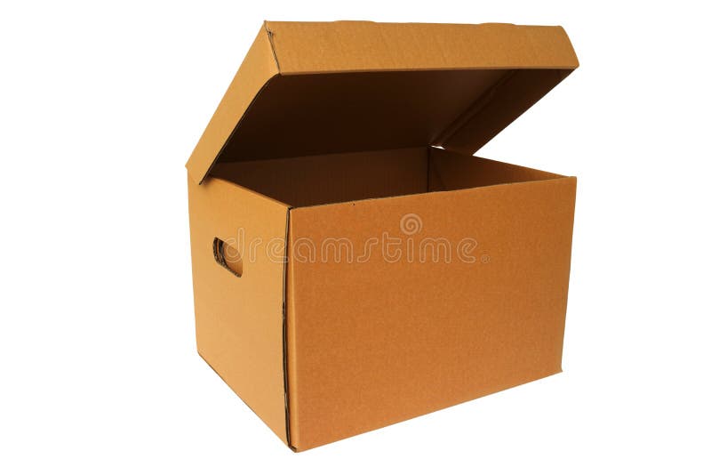 Brown cardboard box stock image. Image of deliver, pack - 59029155