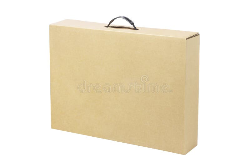 Brown Cardboard Box for Laptop Stock Photo - Image of closed, storage ...
